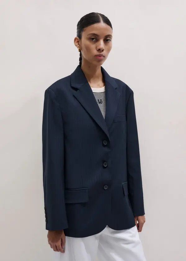 ME+EM Pinstripe Oversized Blazer
