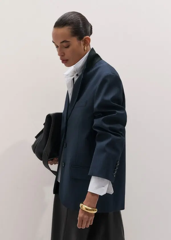ME+EM Pinstripe Oversized Blazer