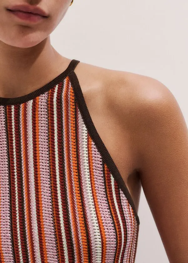 ME+EM Slim Knit Striped Tank