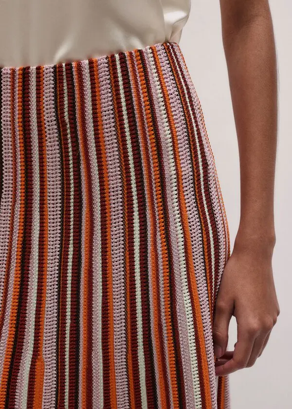 ME+EM Textured Stripe Knit Maxi Skirt
