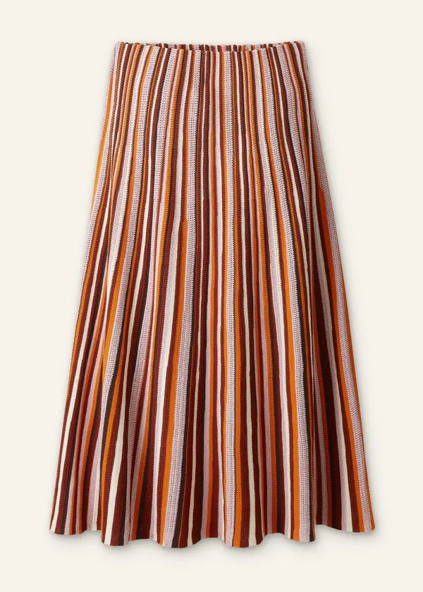 ME+EM Textured Stripe Knit Maxi Skirt