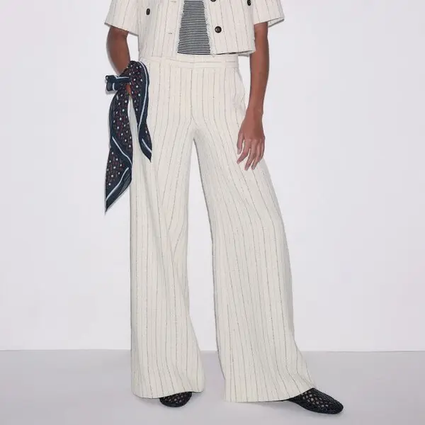 ME+EM Textured Stripe Cropped Jacket