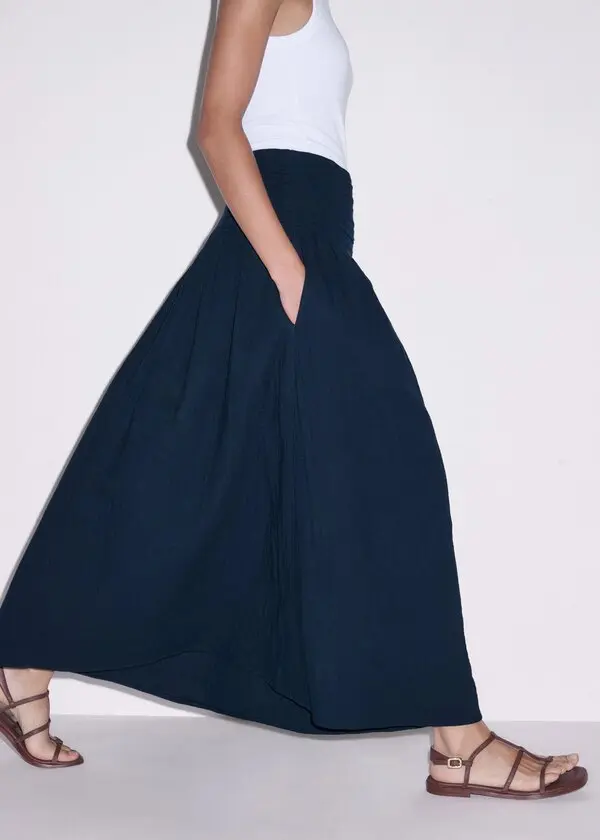 ME+EM Relaxed Maxi Skirt - Navy