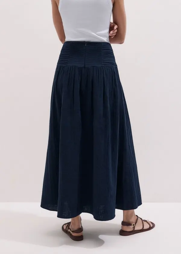 ME+EM Relaxed Maxi Skirt - Navy
