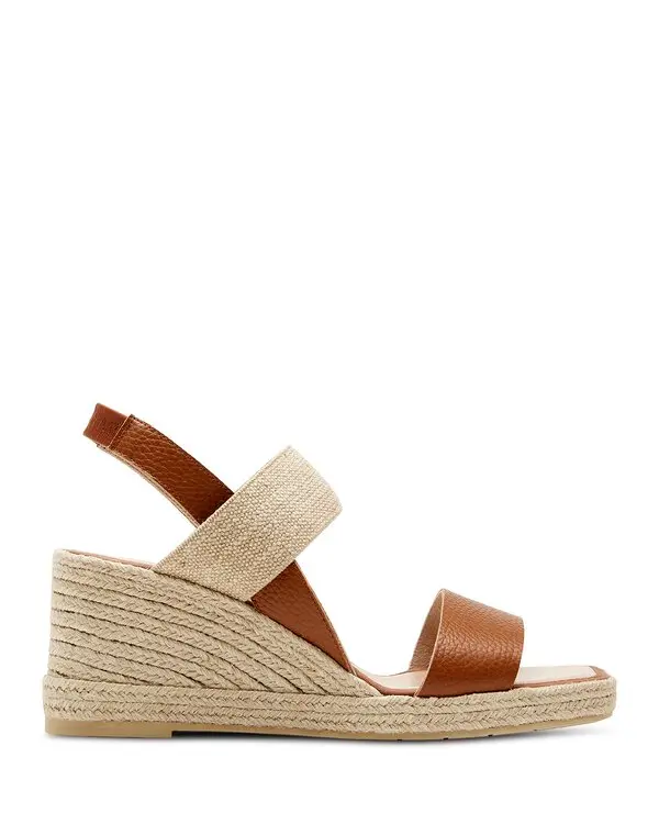 La Canadienne Rosemary Espadrille Wedge Sandals - Cognac