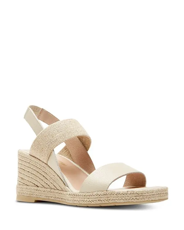 La Canadienne Rosemary Espadrille Wedge Sandals - Milk