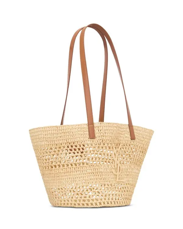 Saint Laurent Panier Raffia Bag - Natural