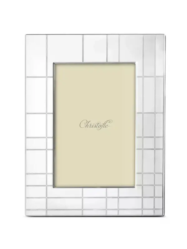 Christofle Graphik Engraved Picture Frame - Silver