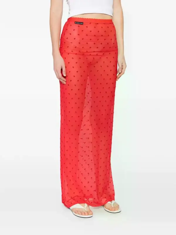 MARINE SERRE Moon Plumetis Mesh Skirt