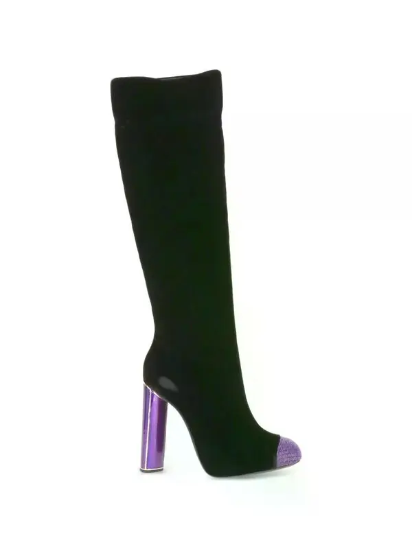 TOM FORD Beaded-toe Block-heel Boots - Black
