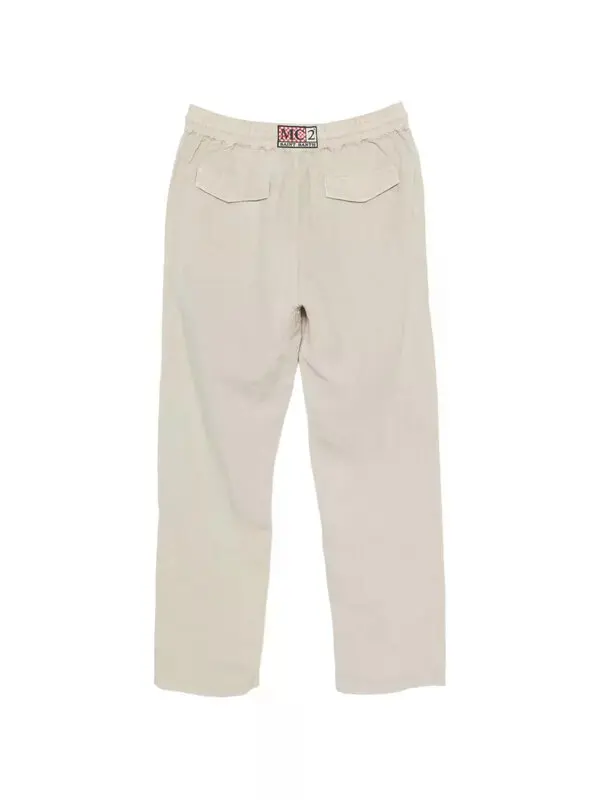 MC2 SAINT BARTH Drawstring-waist Linen Trousers - Neutrals
