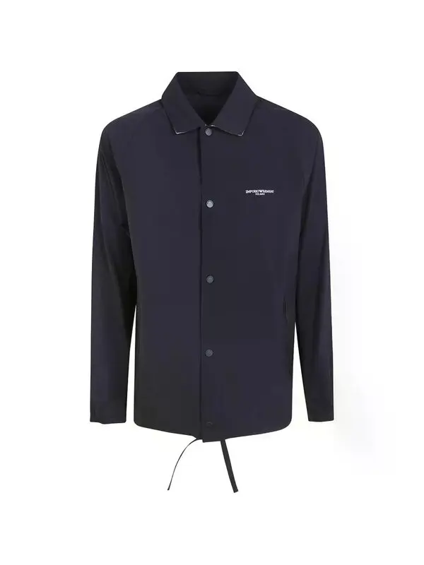 Emporio Armani Logo-print Lightweight Jacket - Blue