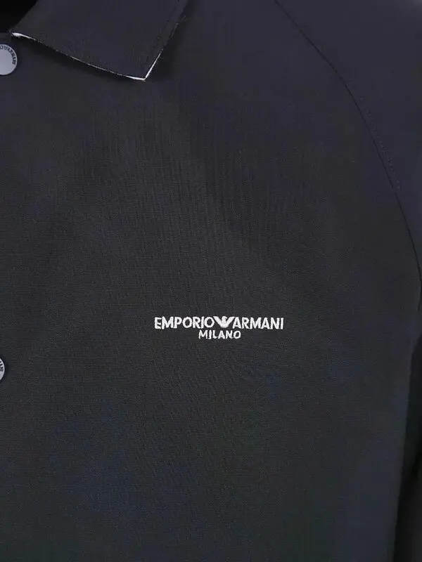 Emporio Armani Logo-print Lightweight Jacket - Blue