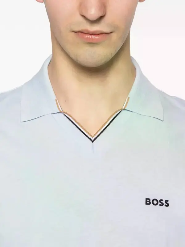 BOSS Logo-print V-neck T-shirt