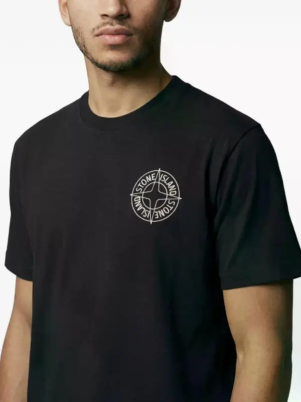 Stone Island Logo-print T-shirt - Black