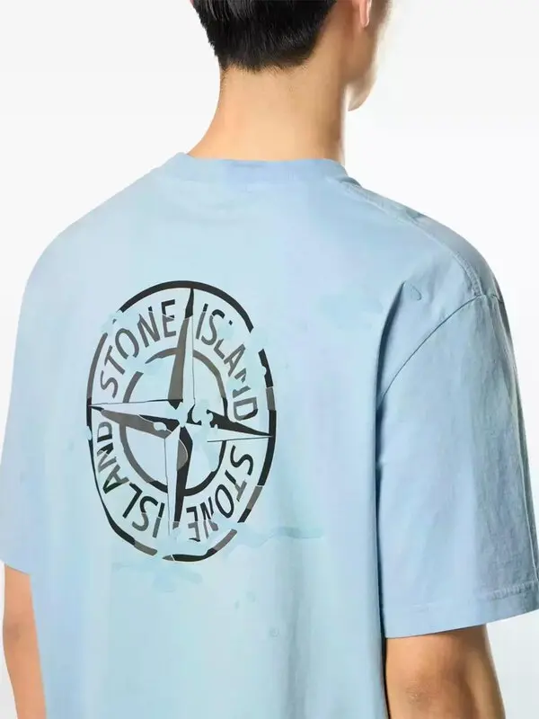 Stone Island Logo-print T-shirt - Blue