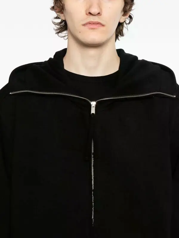 THOM KROM Zip-up Hoodie - Black