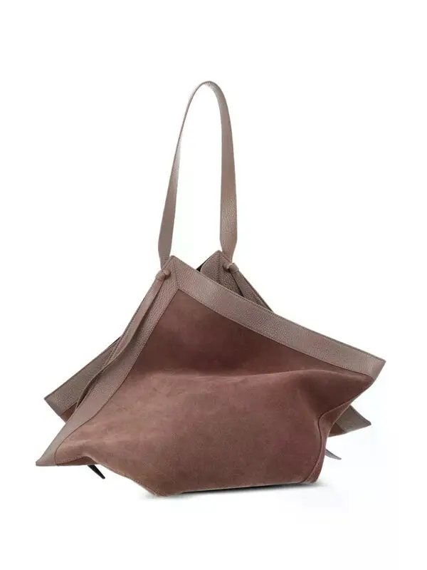 Yuzefi Large Wonton Suede Tote Bag - Brown