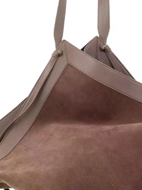 Yuzefi Large Wonton Suede Tote Bag - Brown
