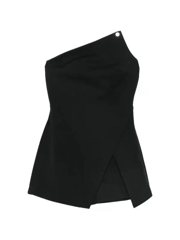 ANIYE BY One-shoulder Wrap Playsuit - Black