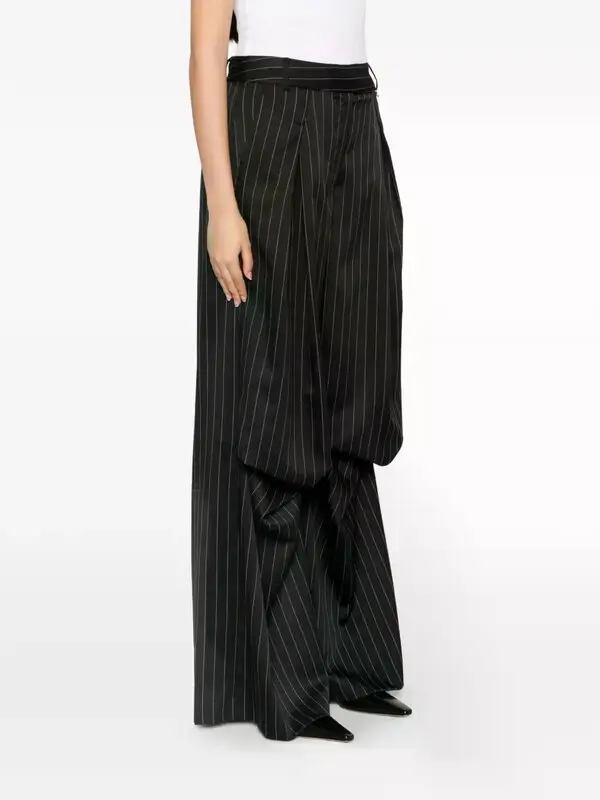 ANIYE BY Pinstripe Draped Trousers - Black