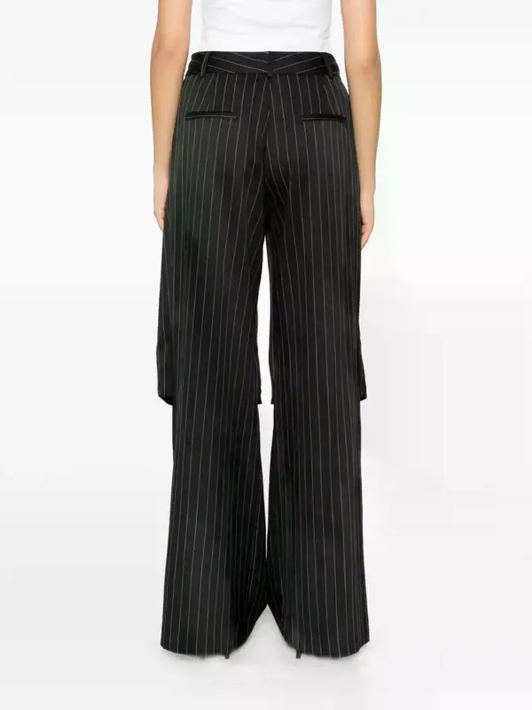 ANIYE BY Pinstripe Draped Trousers - Black