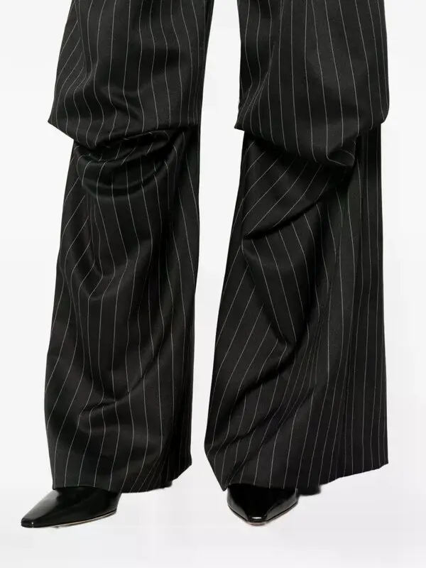 ANIYE BY Pinstripe Draped Trousers - Black