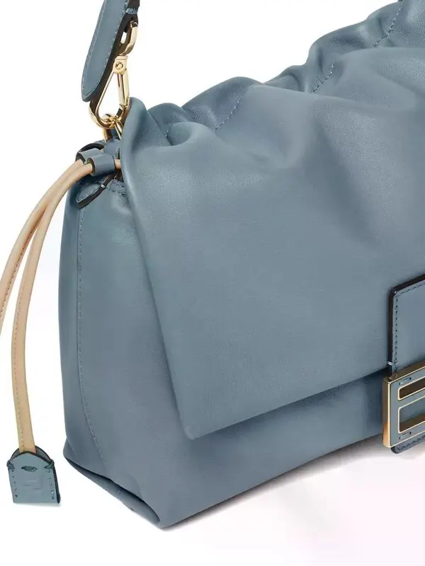 Fendi Mamma Baguette Drawstring Shoulder Bag - Blue