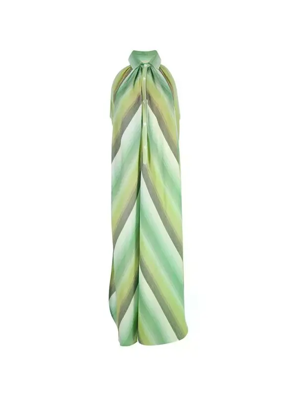 MARRAKSHI LIFE Striped Halter-neck Maxi Dress