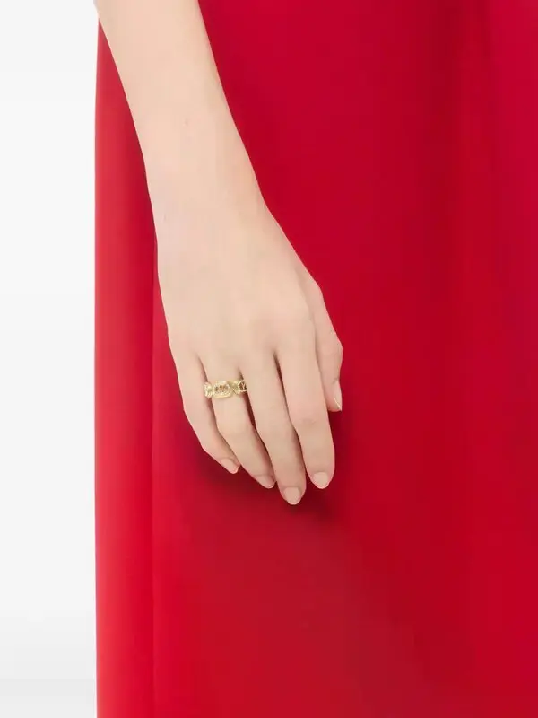 Valentino Garavani Ovalette Metal And Swarovski® Crystal Ring