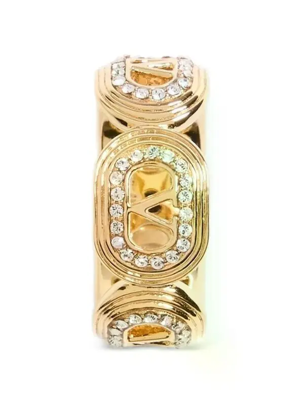 Valentino Garavani Ovalette Metal And Swarovski® Crystal Ring