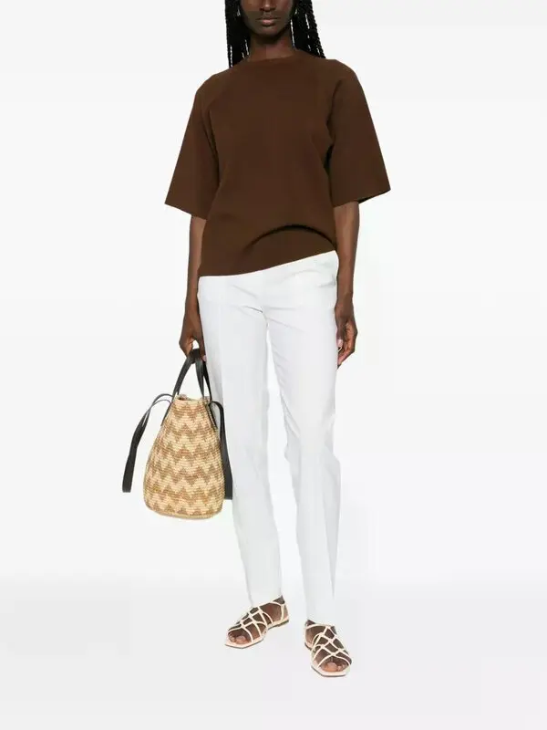Max Mara Velo Raglan-sleeve Knitted Sweater - Brown