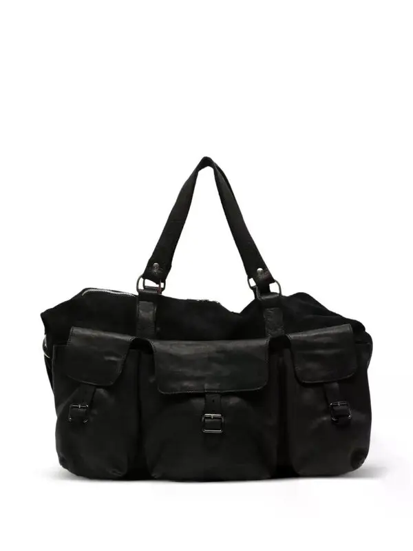 Guidi Cargo-pocket Suede Tote Bag