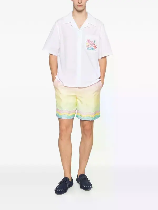 Casablanca Gradient Wavy-print Shorts