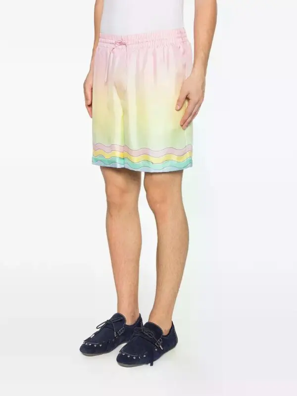Casablanca Gradient Wavy-print Shorts