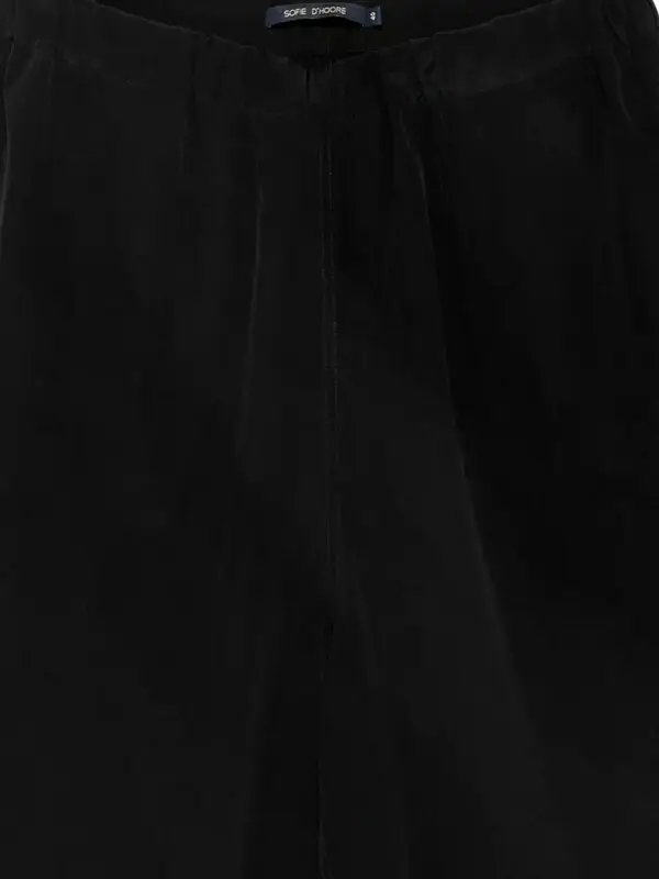 Sofie D'hoore Elasticated Wide-leg Trousers - Black