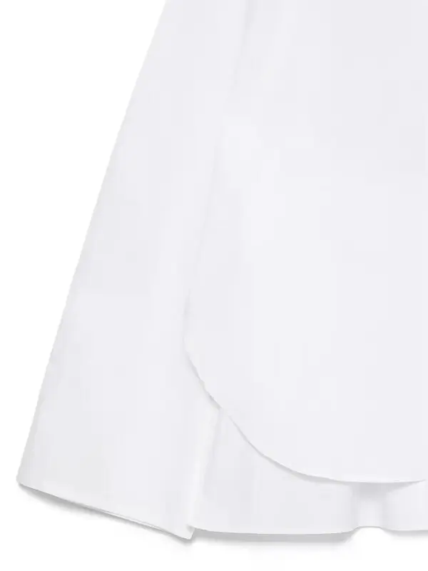 Sofie D'hoore Band-collar Curved-hem Shirt