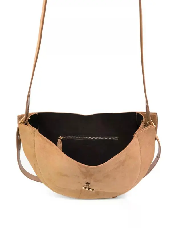 MINOBOSSI Lizzie Suede Shoulder Bag - Neutrals