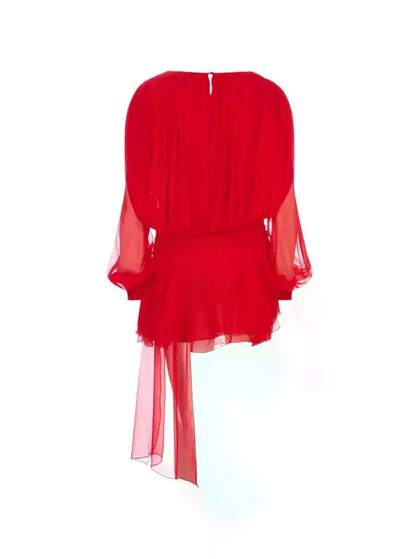 Giuseppe Di Morabito Draped Asymmetric-hem Mini Dress - Red