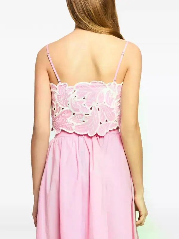 Cinq À Sept Caterina Paisley Bloom Embroidered Top - Pink