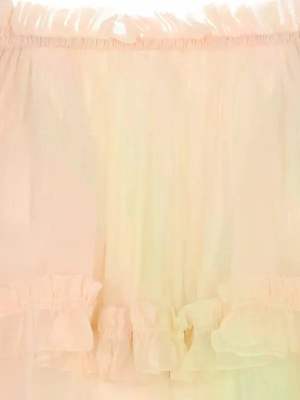 Chloé Ruffled Off-shoulder Blouse - Neutrals