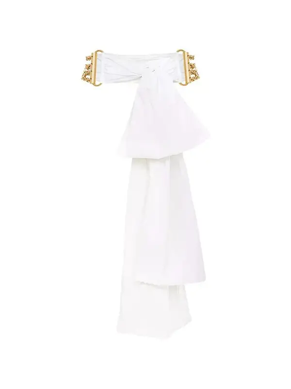 Chloé Bow-detail Belt - White