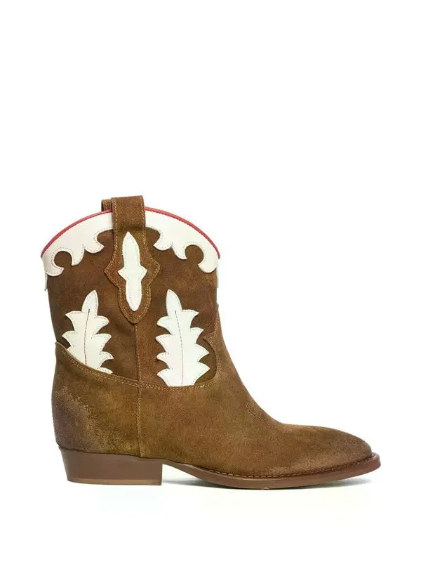 GISEL MOIRE Guinea Panelled Western Boots