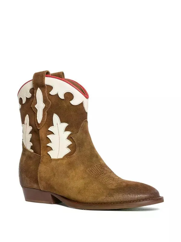 GISEL MOIRE Guinea Panelled Western Boots