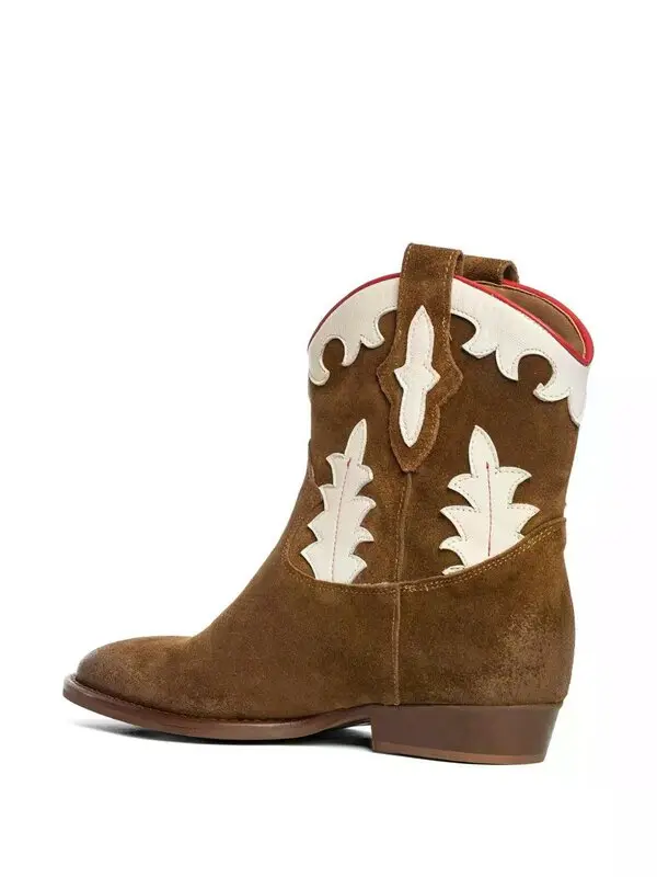 GISEL MOIRE Guinea Panelled Western Boots