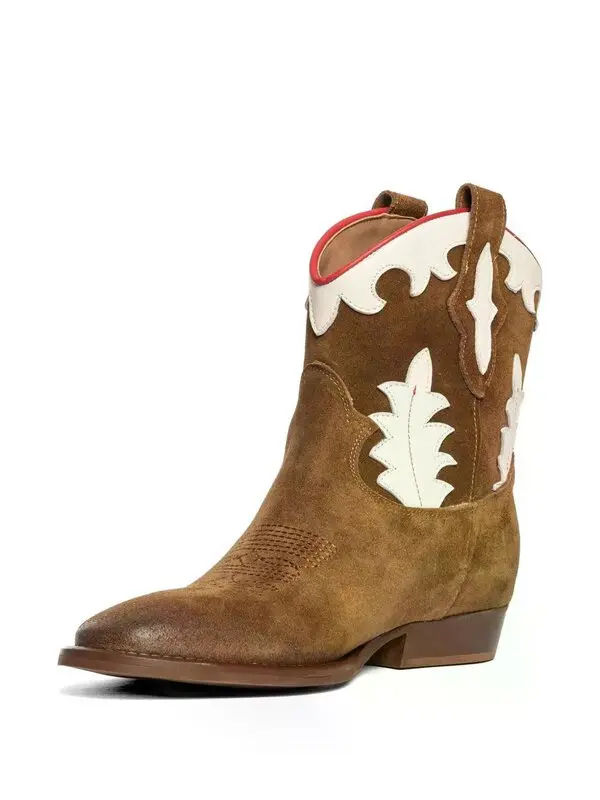 GISEL MOIRE Guinea Panelled Western Boots