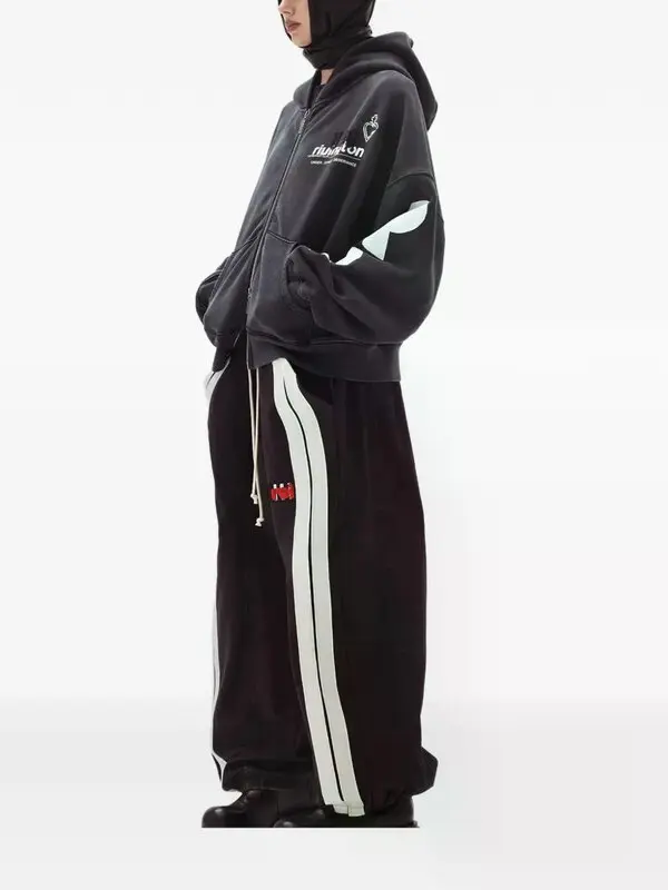 RRR123 Apocrypha Side-stripe Trousers - Black