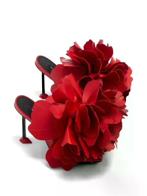 Givenchy Floral-appliqué Leather Heeled Sandals