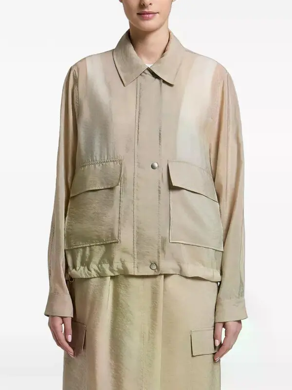 Peserico Sheer-panelled Jacket With Pocket Detail