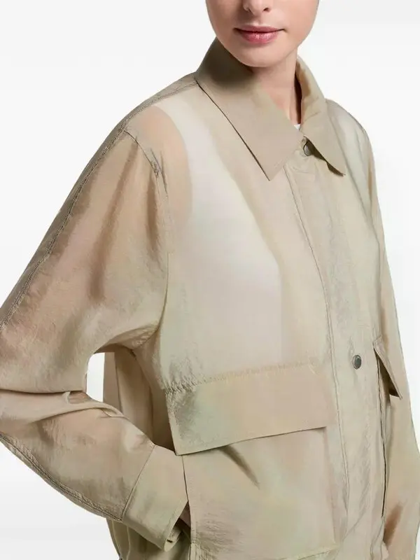 Peserico Sheer-panelled Jacket With Pocket Detail